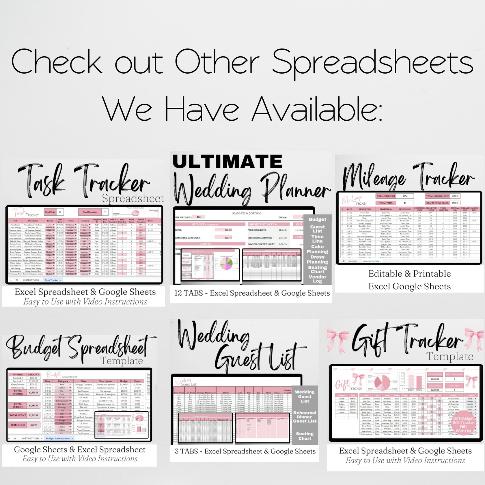 Event Planning Business Template Bundle Google Sheet and Excel Spreads ...