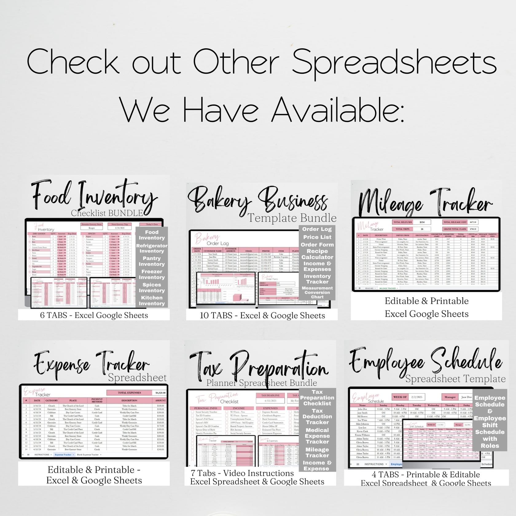 Bakery Order Tracker Template Google Sheets and Excel Spreadsheet ...