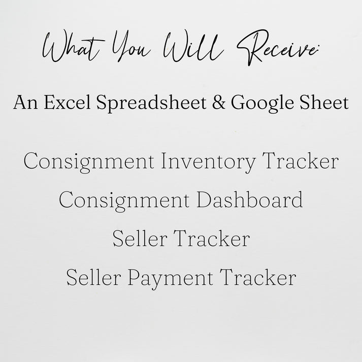 Consignment Inventory Tracker Template for Google Sheets and Excel Spr ...