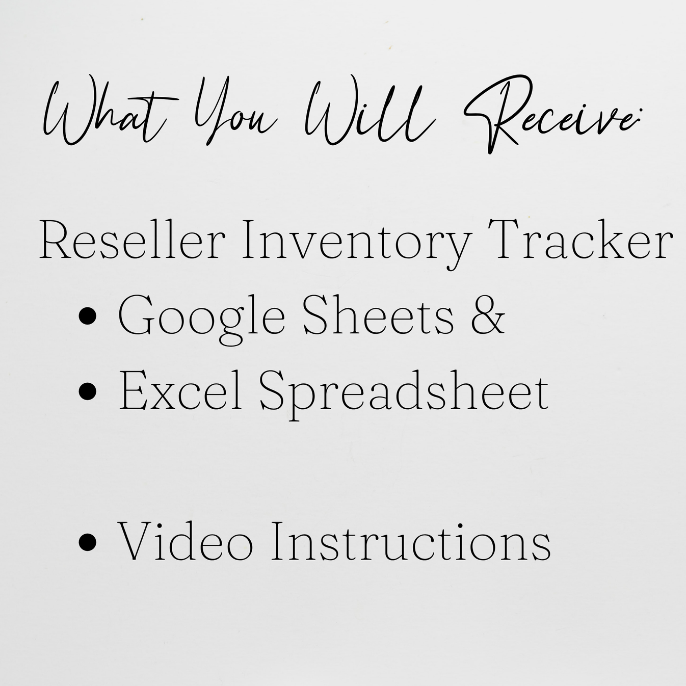 Reseller Inventory Tracker Template Google Sheets and Excel Spreadshee ...