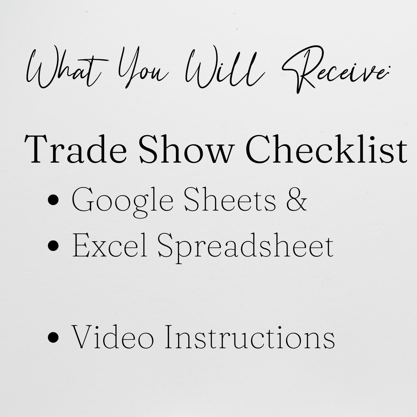 Trade Show Checklist Template for Google Sheets and Excel Spreadsheet ...