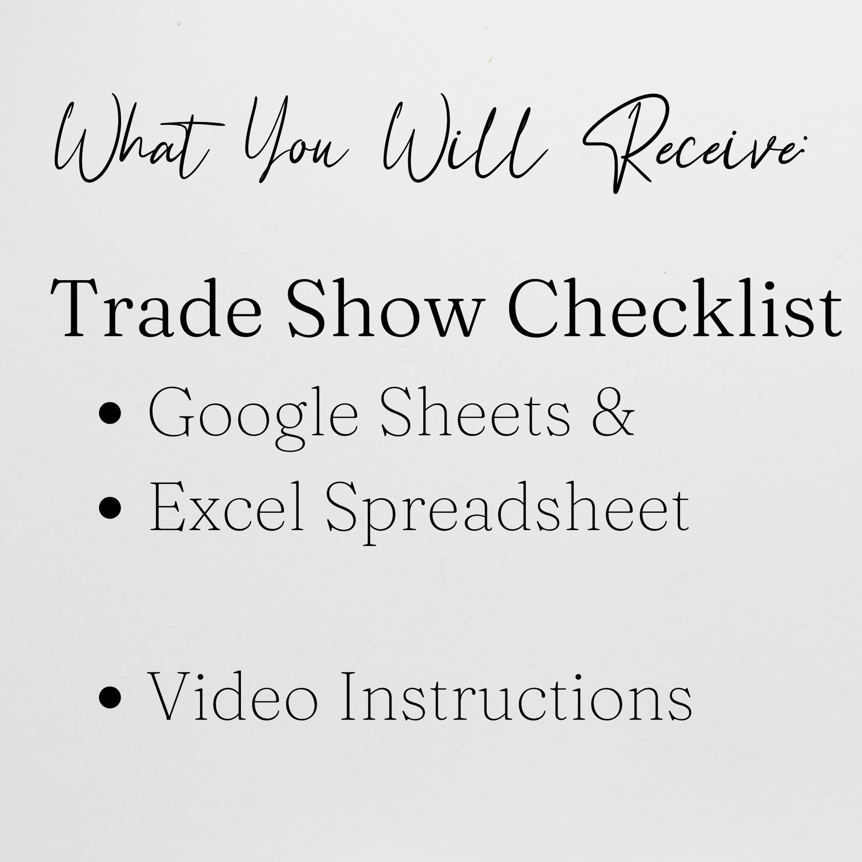 Trade Show Checklist Template for Google Sheets and Excel Spreadsheet ...