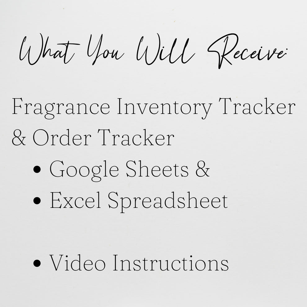 Fragrance Collection Tracker Template Inventory Tracking for Google Sh ...