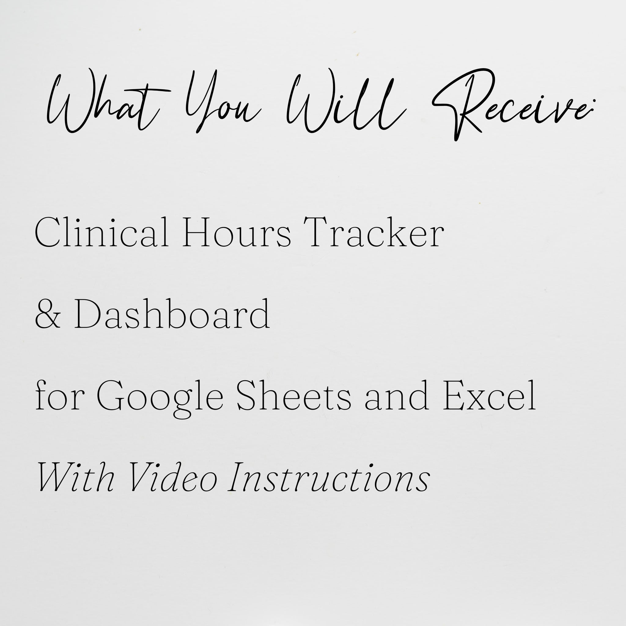 Clinical Hours Tracker Template Excel Spreadsheet and Google Sheets ...