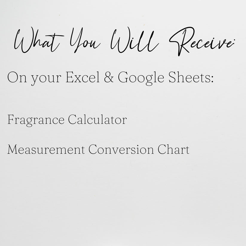 Fragrance Calculator Template Google Sheet and Excel Spreadsheet ...