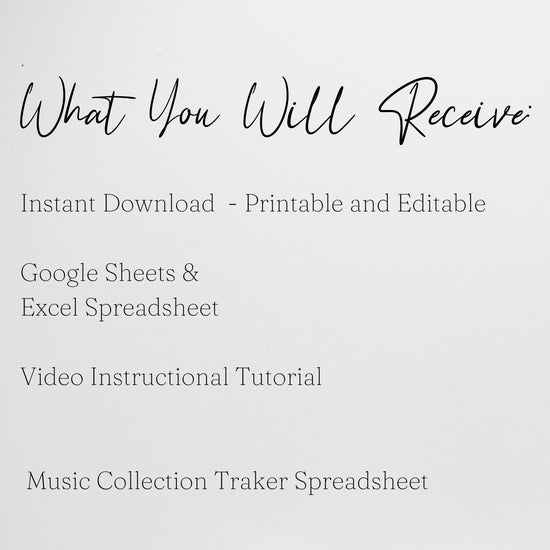 Music Collection Tracker Spreadsheet Google Sheet – Savvy and Thriving