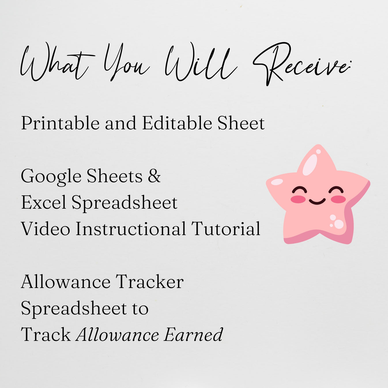 Allowance Tracker Spreadsheet for Kids Template Excel and Google Sheet ...