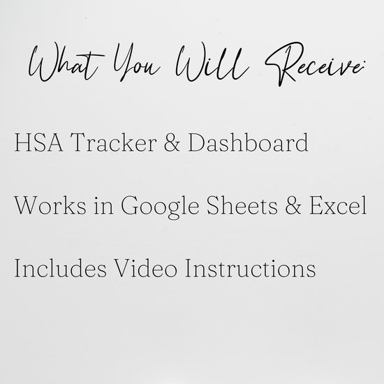 HSA Tracker Template FSA Tracker Google Sheets and Excel Spreadsheet ...