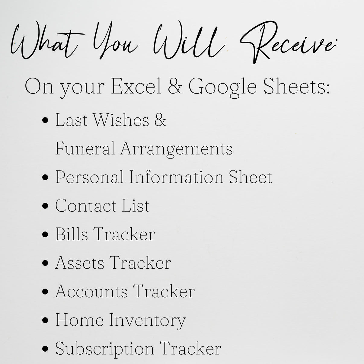 End of Life Planner Google Sheet Template, Death Planner – Savvy and ...