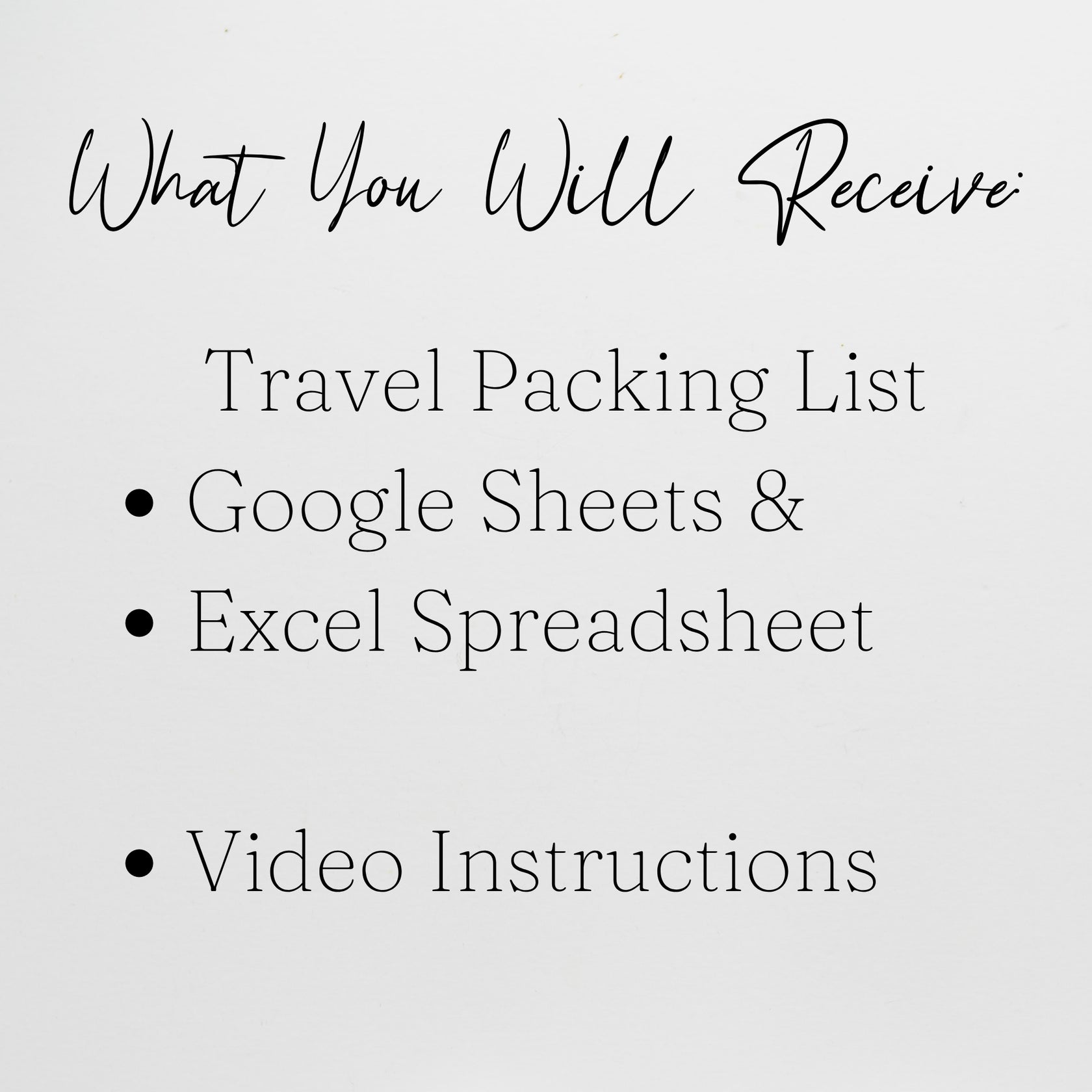 Travel Packing List Template Google Sheets and Excel Spreadsheet ...