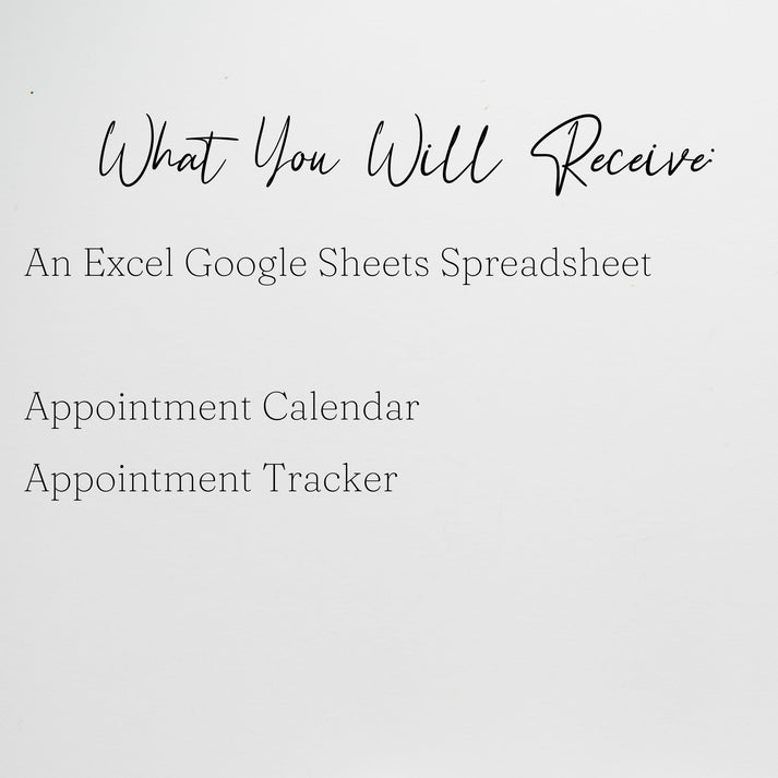Appointment Tracker Google Sheet – Savvy and Thriving