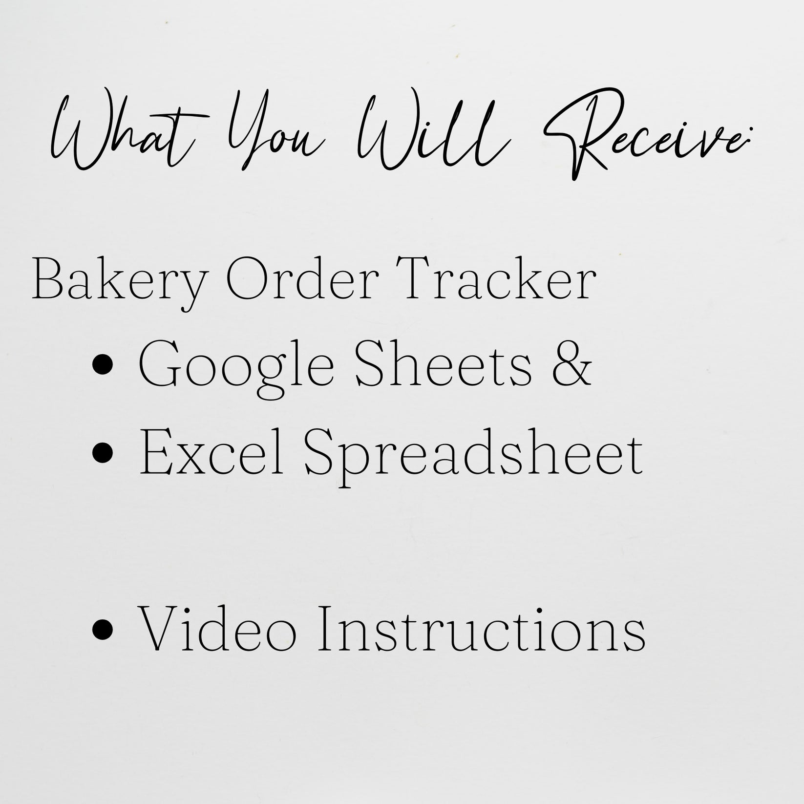 Bakery Order Tracker Template Google Sheets and Excel Spreadsheet ...