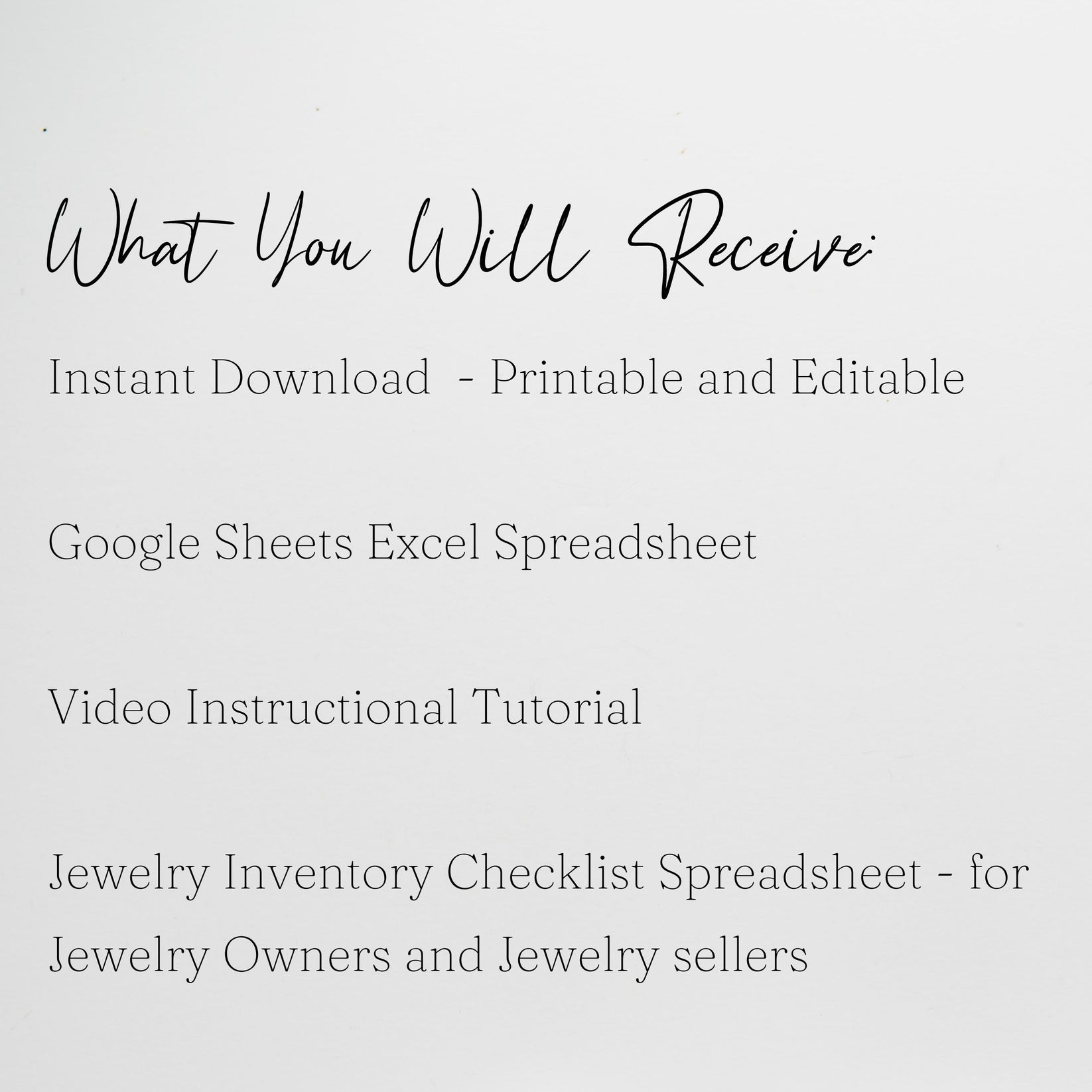 Jewelry Inventory Google Sheet and Excel Spreadsheet – Savvy and Thriving