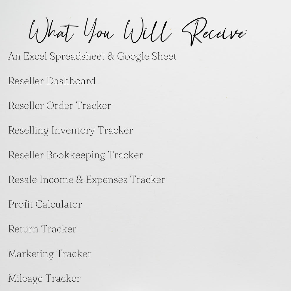 Reseller Business Planner Template Google Sheet and Excel Spreadsheet ...