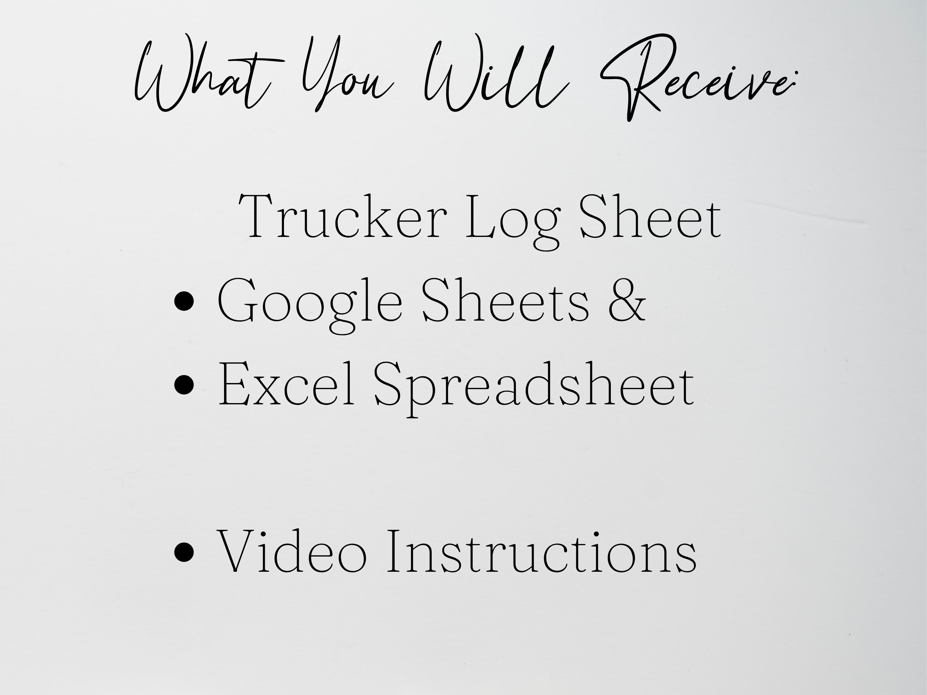 Trucker Log Sheet Template Google Sheets and Excel Spreadsheet – Savvy ...