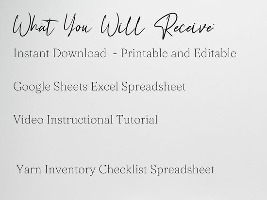 Yarn Inventory Tracker Google Sheets and Excel Spreadsheet – Savvy and ...