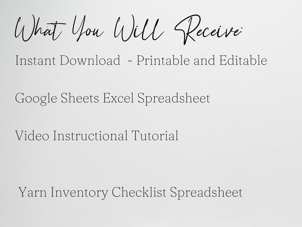 Yarn Inventory Tracker Google Sheets and Excel Spreadsheet – Savvy and ...