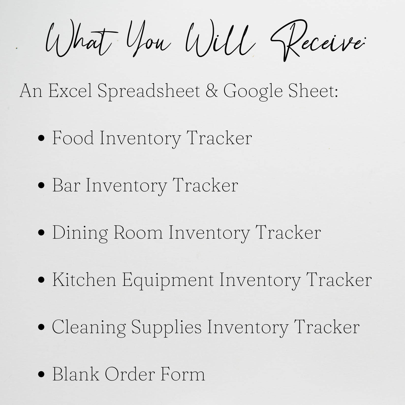Restaurant Inventory Template Google Sheets – Savvy and Thriving