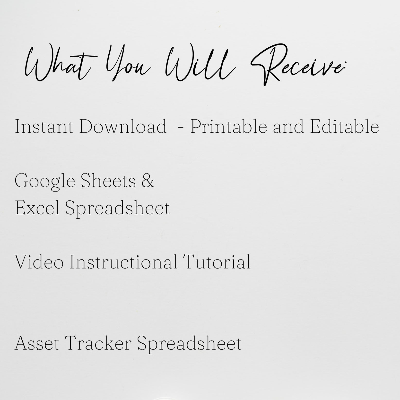 Asset Tracker Template Google Sheets and Excel Spreadsheet – Savvy and ...