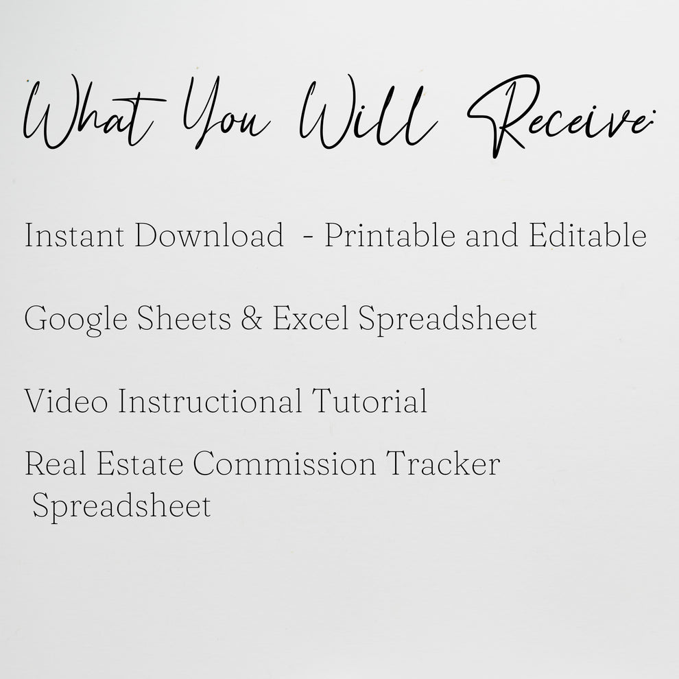 Real Estate Commission Tracker Google Sheet – Savvy and Thriving