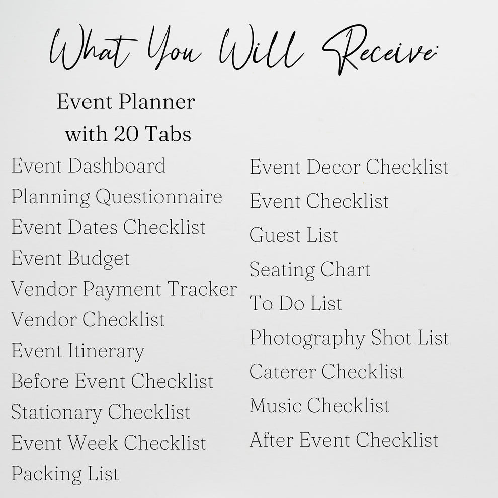 Event Planner Template for Google Sheets and Excel Spreadsheet – Savvy ...