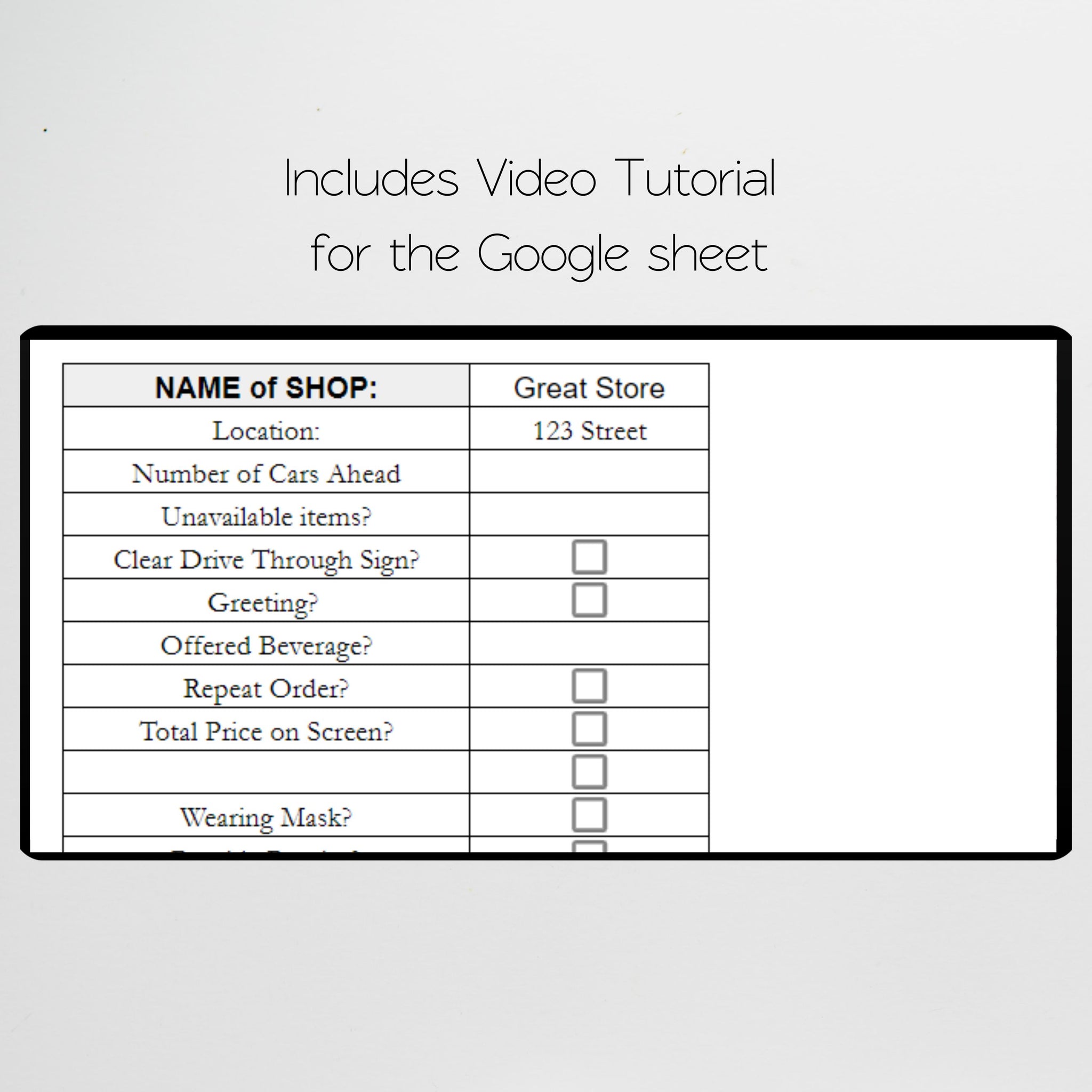Mystery Shopper Tracker Google Sheet and Excel Spreadsheet – Savvy and ...