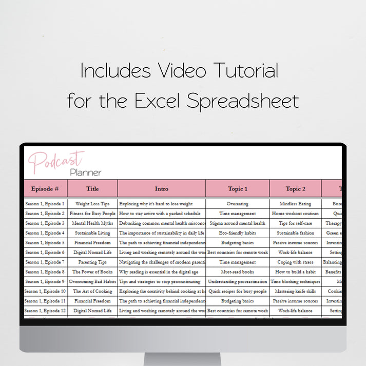 Podcast Planner Template Google Sheets – Savvy and Thriving