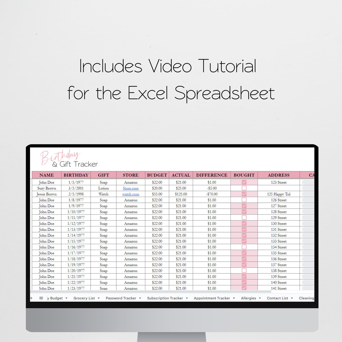 Home Management Bundle Template Google Sheets and Excel Spreadsheet ...