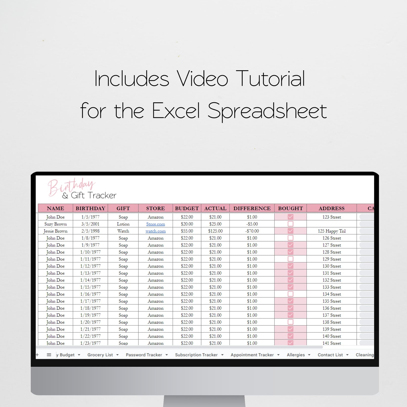 Home Management Bundle Template Google Sheets and Excel Spreadsheet ...