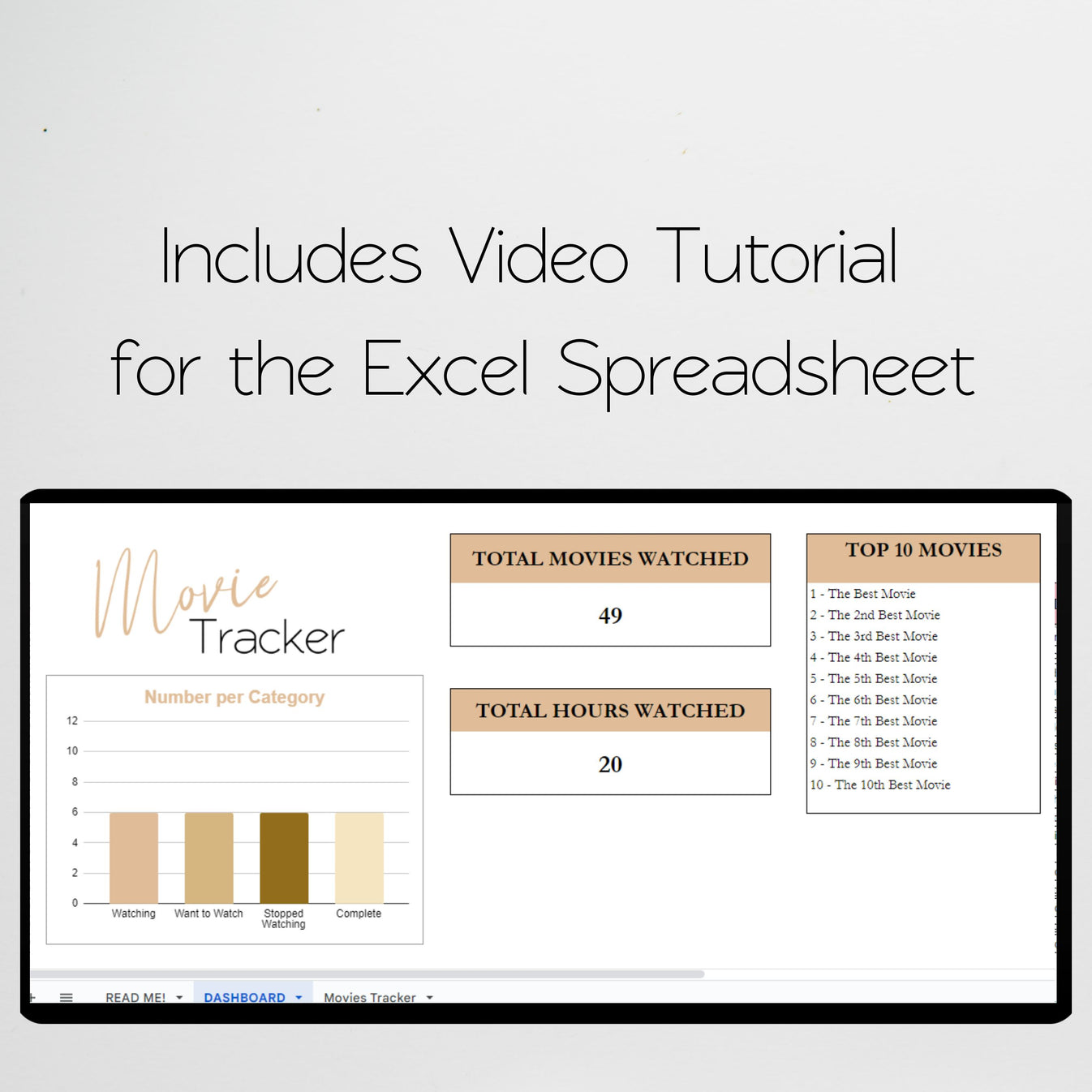 Movie Tracker Google Sheet and Excel Spreadsheet – Savvy and Thriving