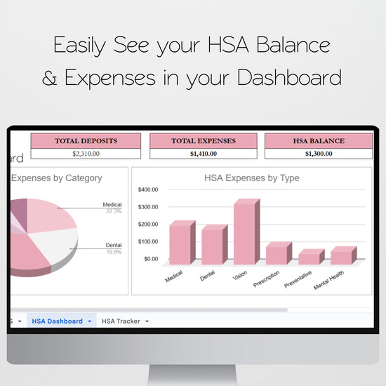 HSA Tracker Template FSA Tracker Google Sheets and Excel Spreadsheet ...