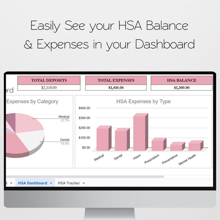 HSA Tracker Template FSA Tracker Google Sheets and Excel Spreadsheet ...