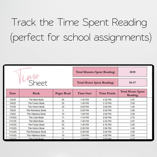 Reading Tracker Template Google Sheets and Excel Spreadsheet – Savvy ...