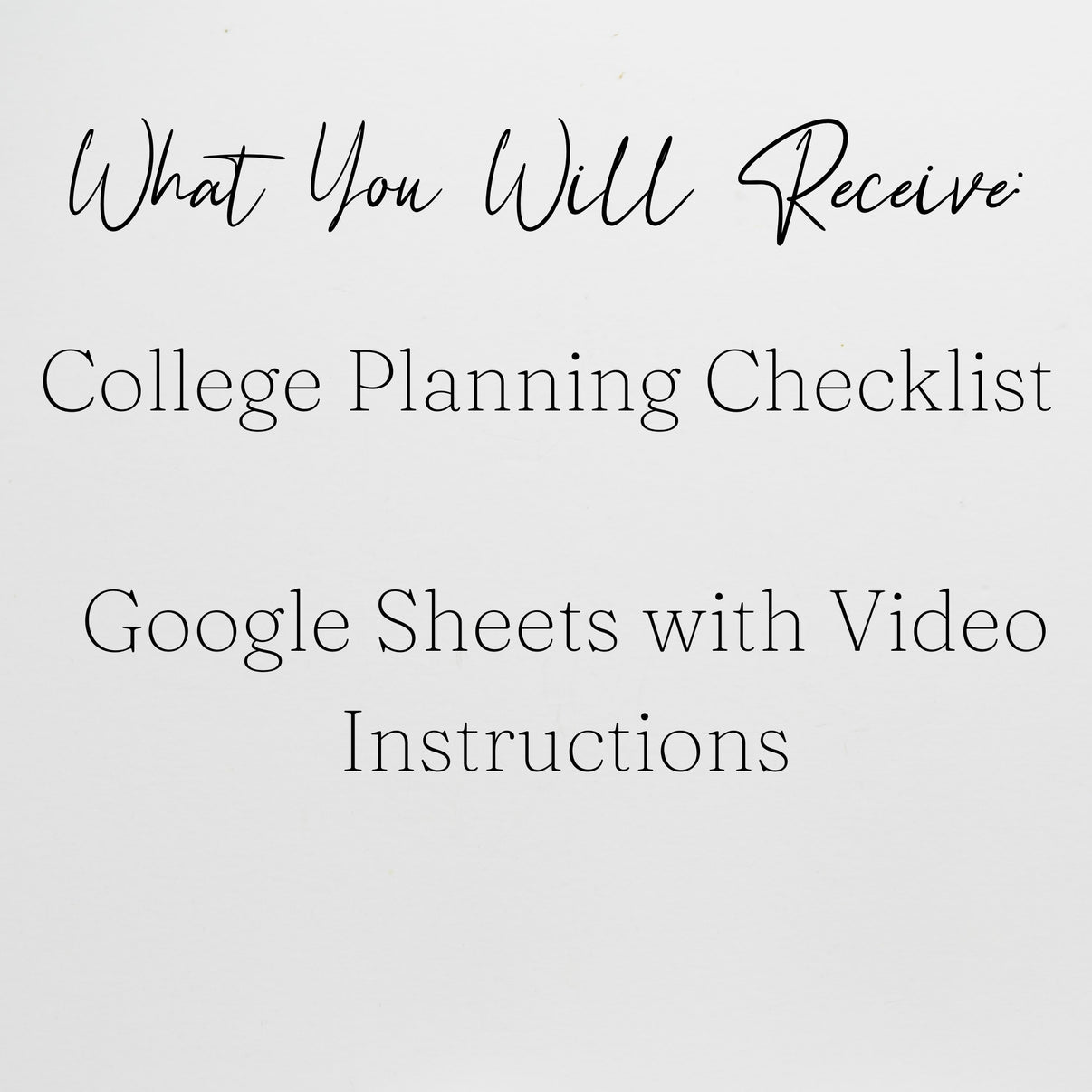 College Planning Checklist Template for Google Sheets and Excel Spread ...
