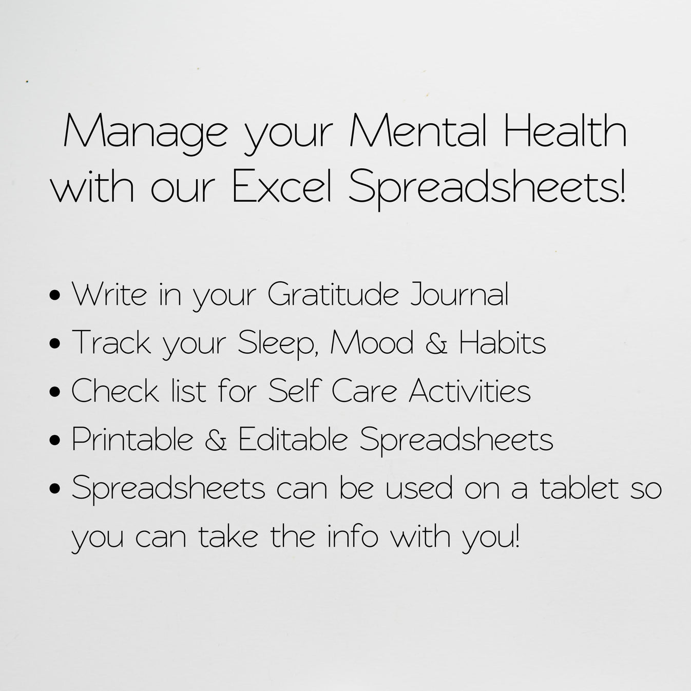 Mental Health Tracker Bundle Google Sheet and Excel Spreadsheet – Savvy ...