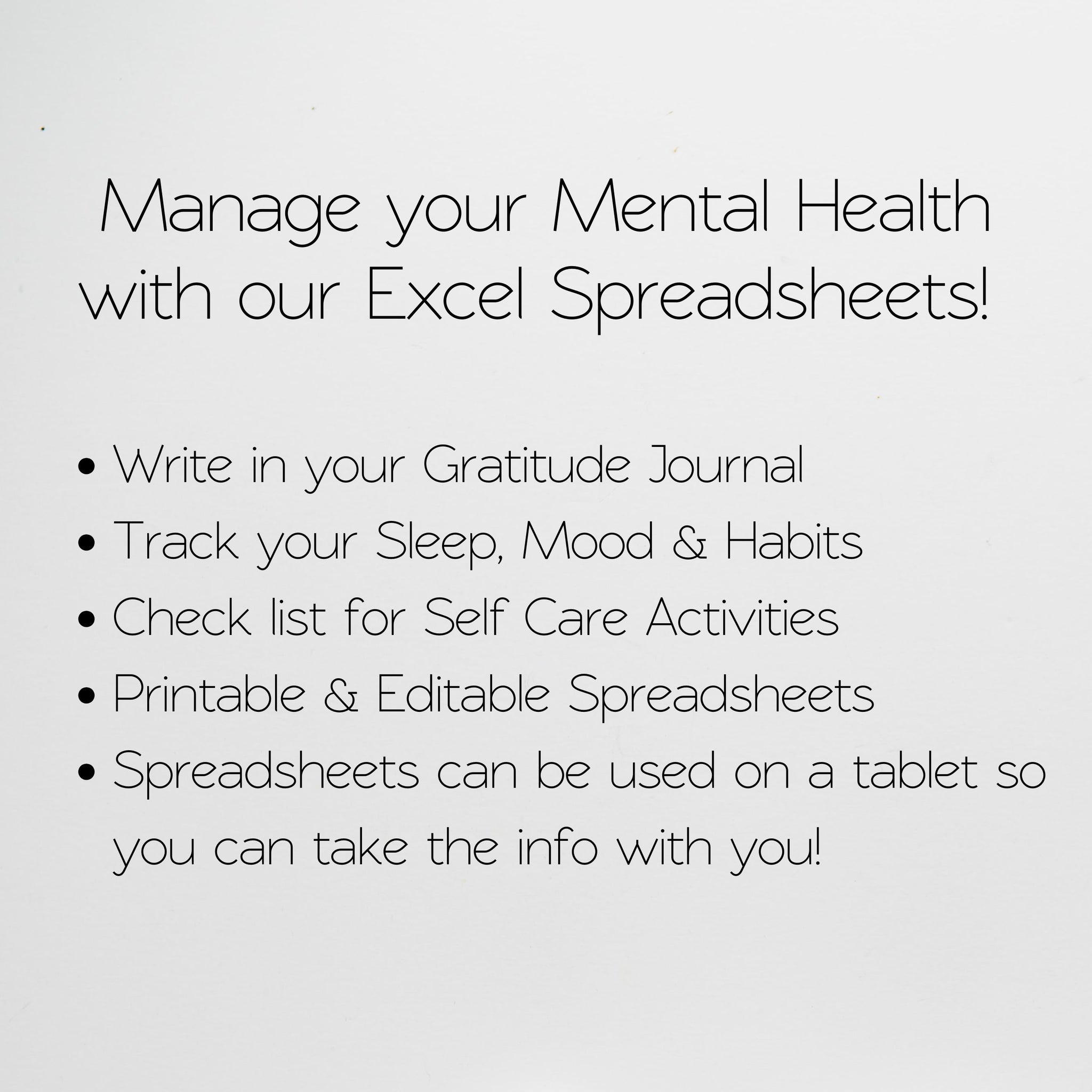 Mental Health Tracker Bundle Google Sheet and Excel Spreadsheet – Savvy ...