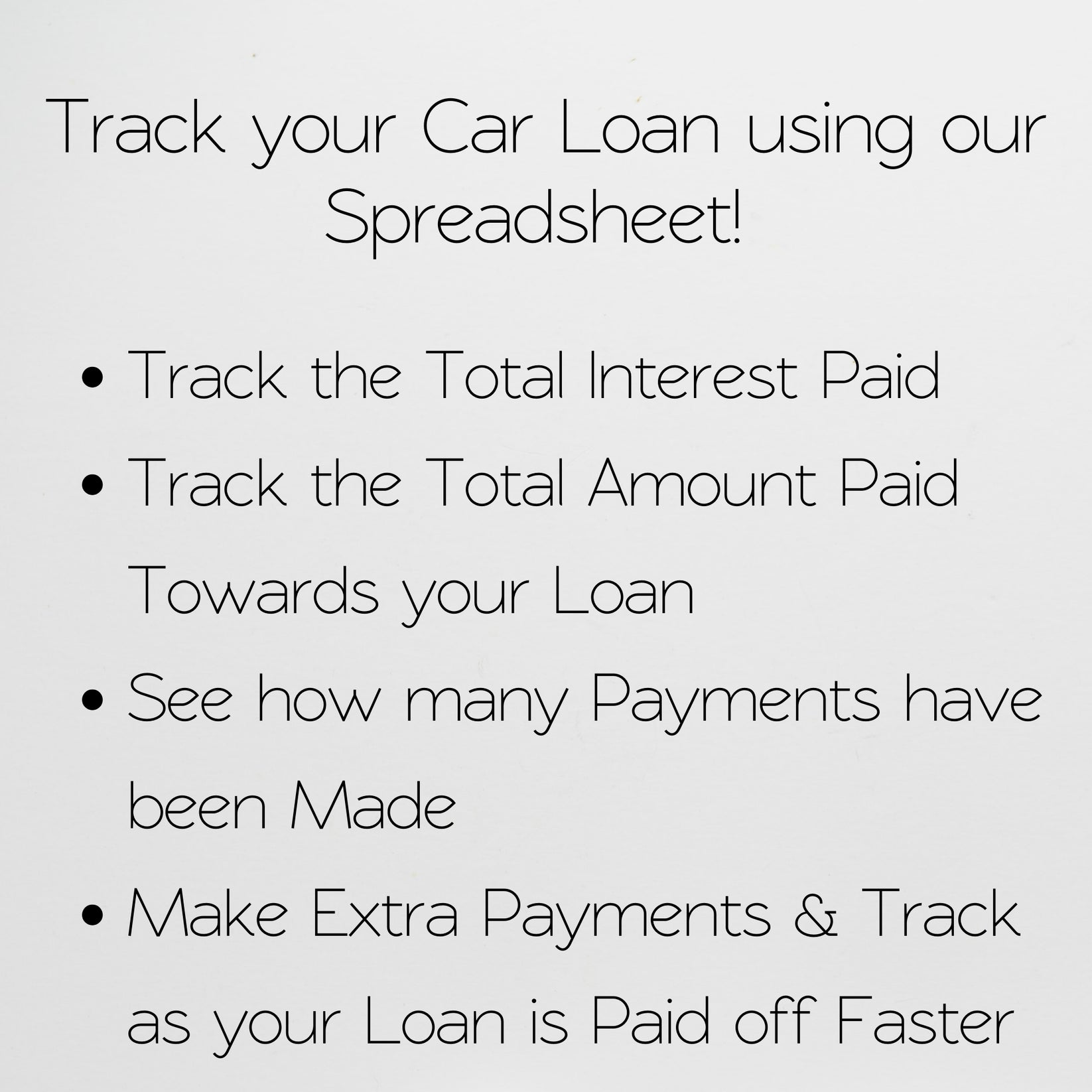 Car Loan Payment Tracker Template Google Sheets and Excel Spreadsheet ...