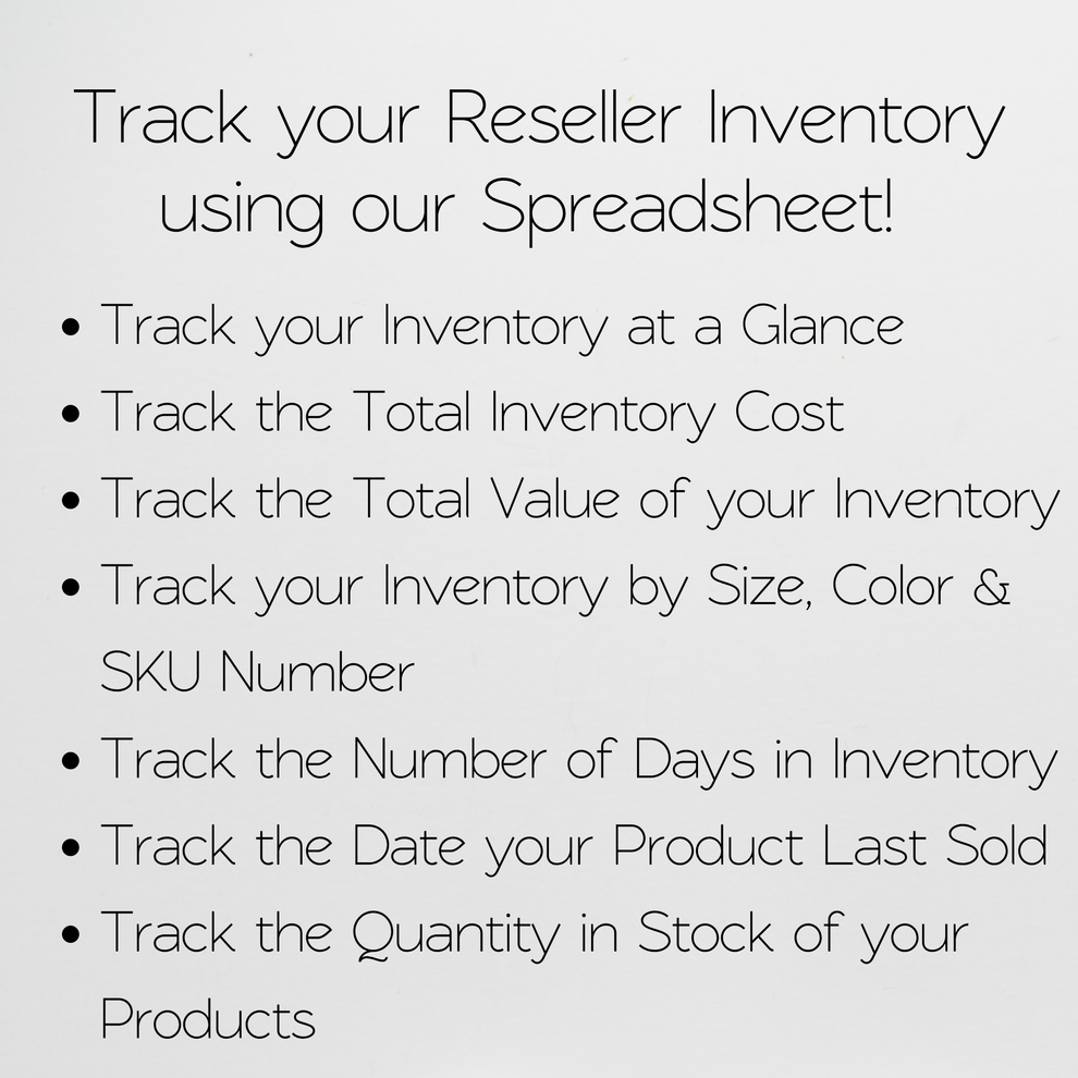 Reseller Inventory Tracker Template Google Sheets and Excel Spreadshee ...