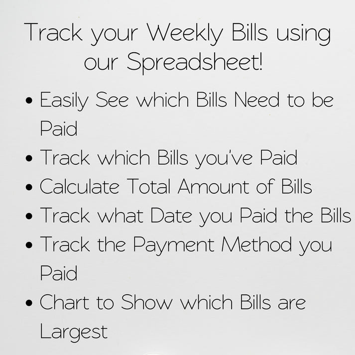 Weekly Bill Tracker Template Google Sheets and Excel Spreadsheet ...