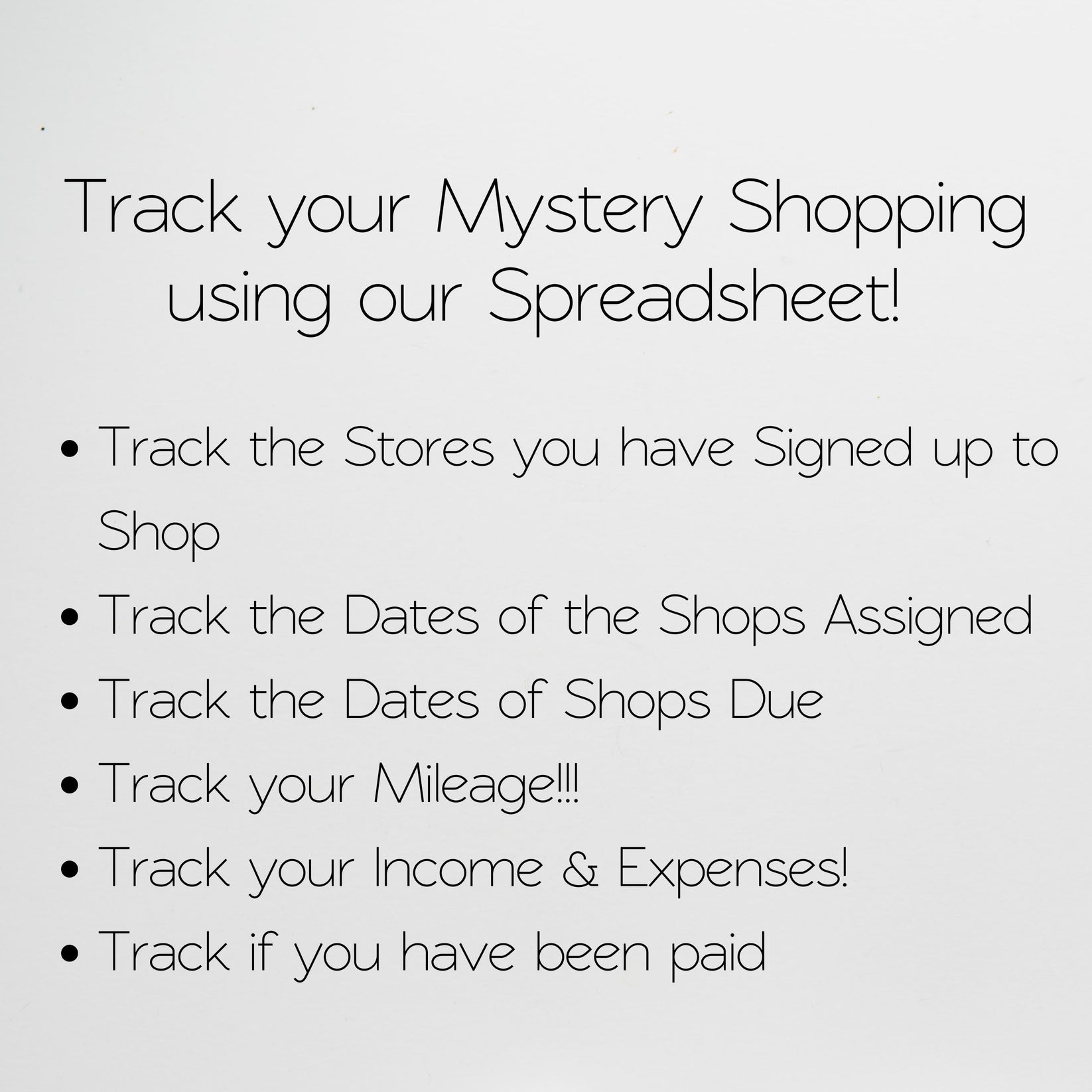Mystery Shopper Tracker Google Sheet and Excel Spreadsheet – Savvy and ...