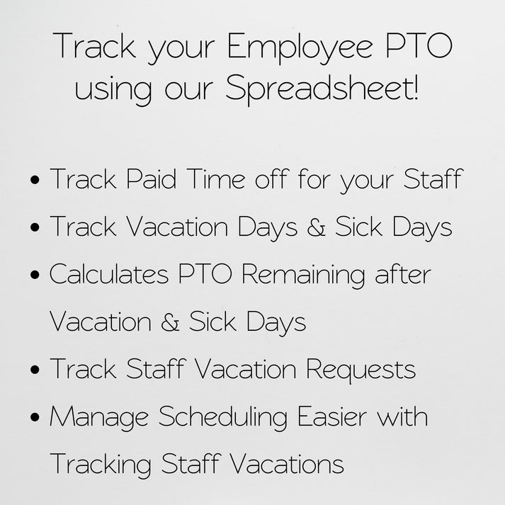 Employee PTO Tracker Template, Vacation and Leave Tracker Google Sheet ...
