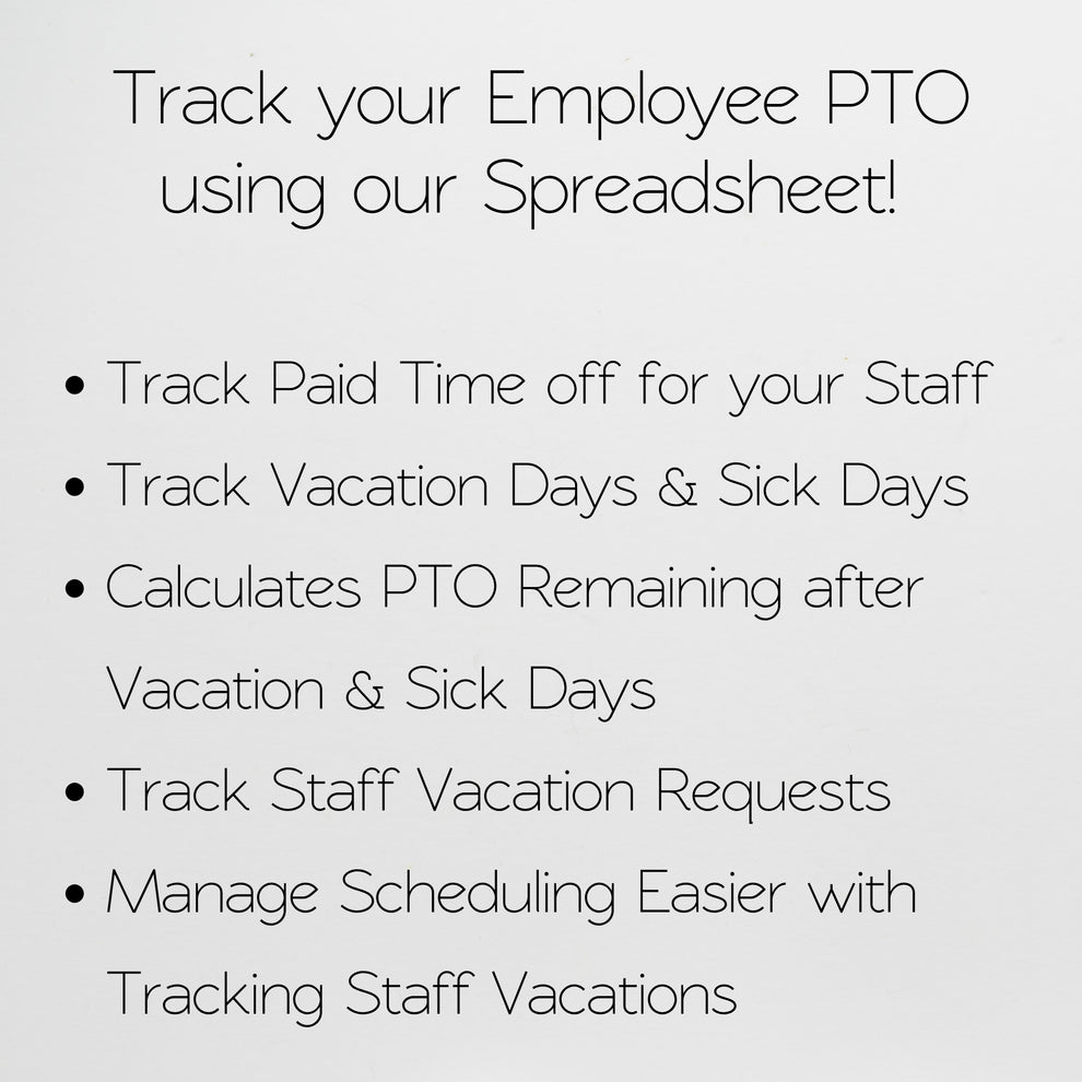 Employee PTO Tracker Template, Vacation and Leave Tracker Google Sheet ...