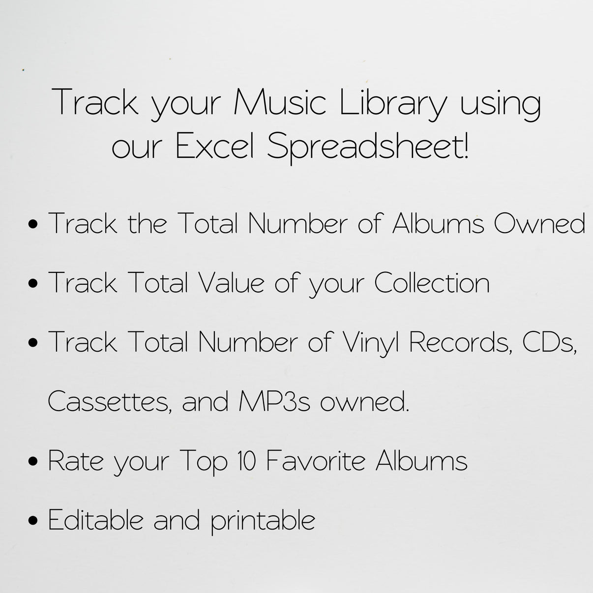 Music Collection Tracker Spreadsheet Google Sheet – Savvy and Thriving