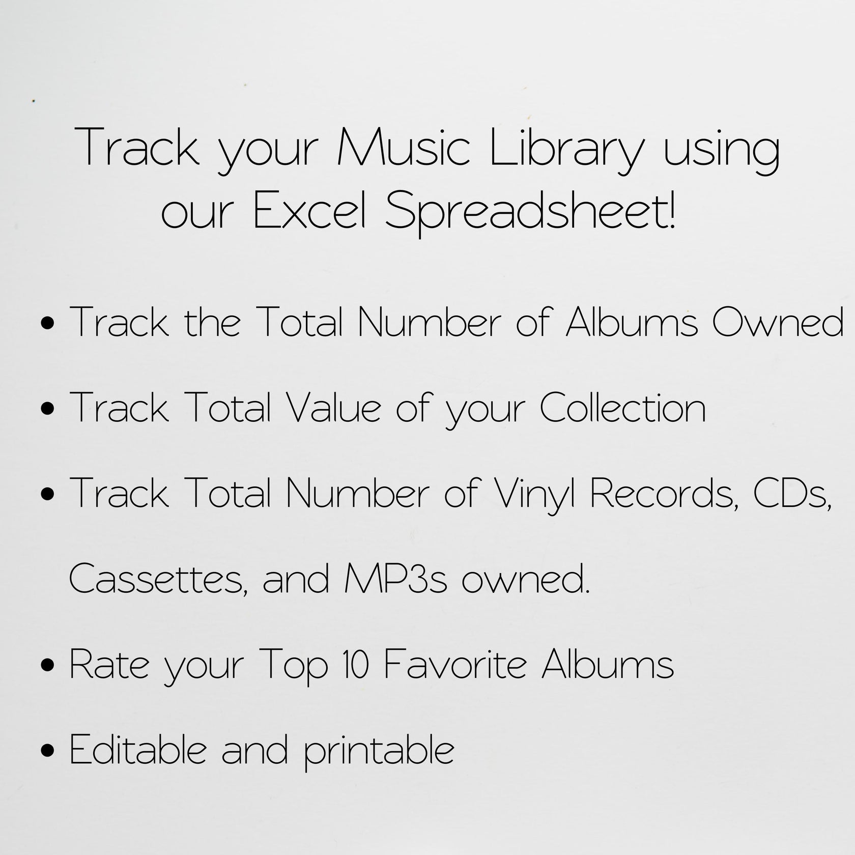 Music Collection Tracker Spreadsheet Google Sheet – Savvy and Thriving