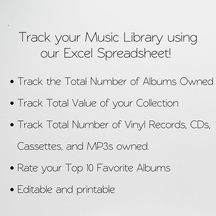Music Collection Tracker Spreadsheet Google Sheet – Savvy and Thriving