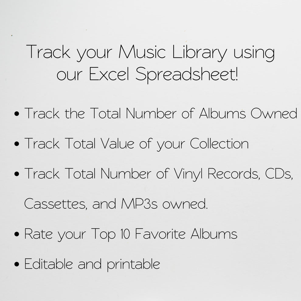 Music Collection Tracker Spreadsheet Google Sheet – Savvy and Thriving