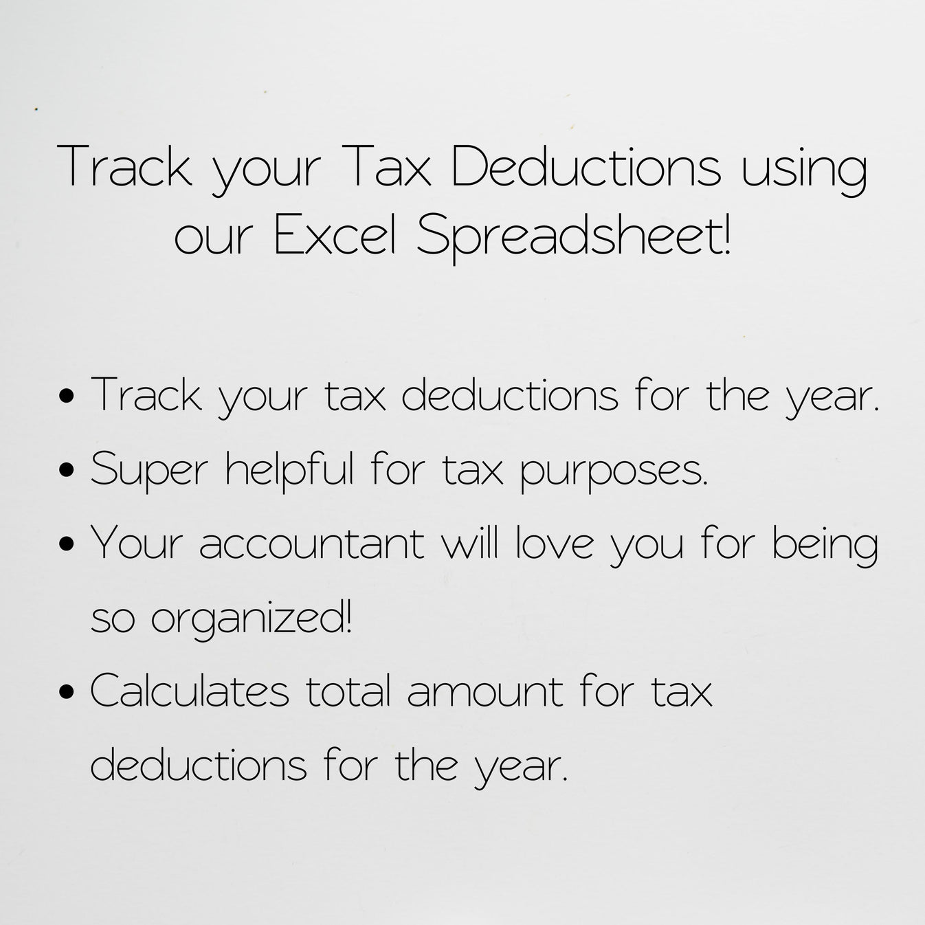 Tax Deduction Google Sheet and Excel Spreadsheet – Savvy and Thriving