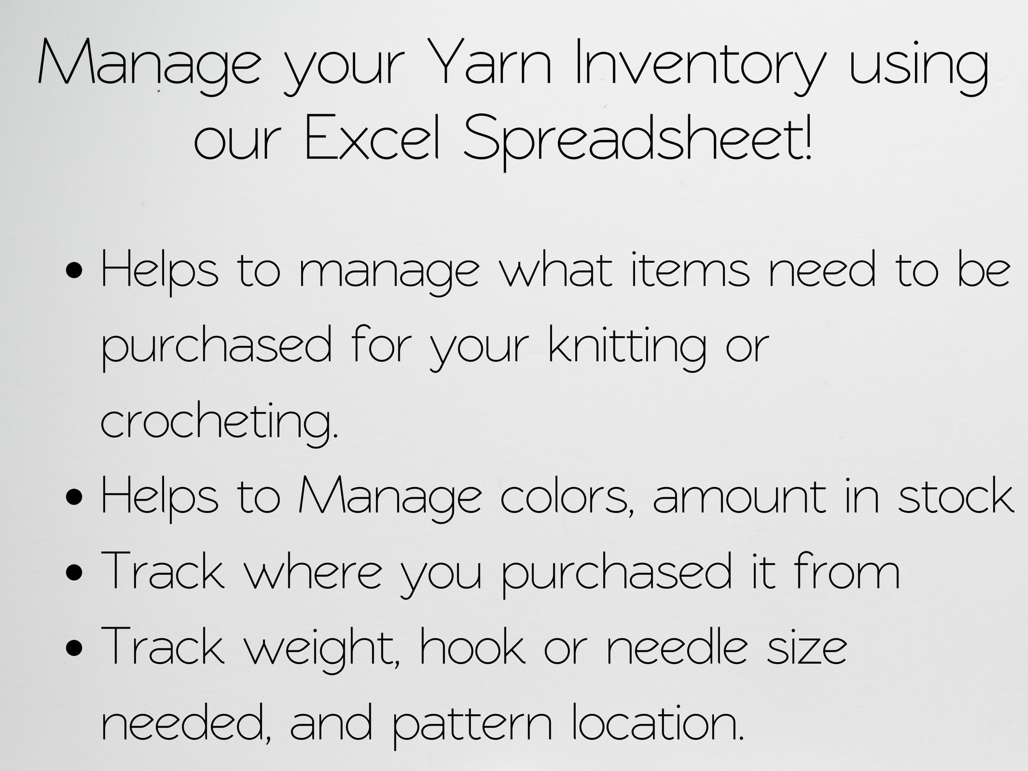 Yarn Inventory Tracker Google Sheets and Excel Spreadsheet – Savvy and ...