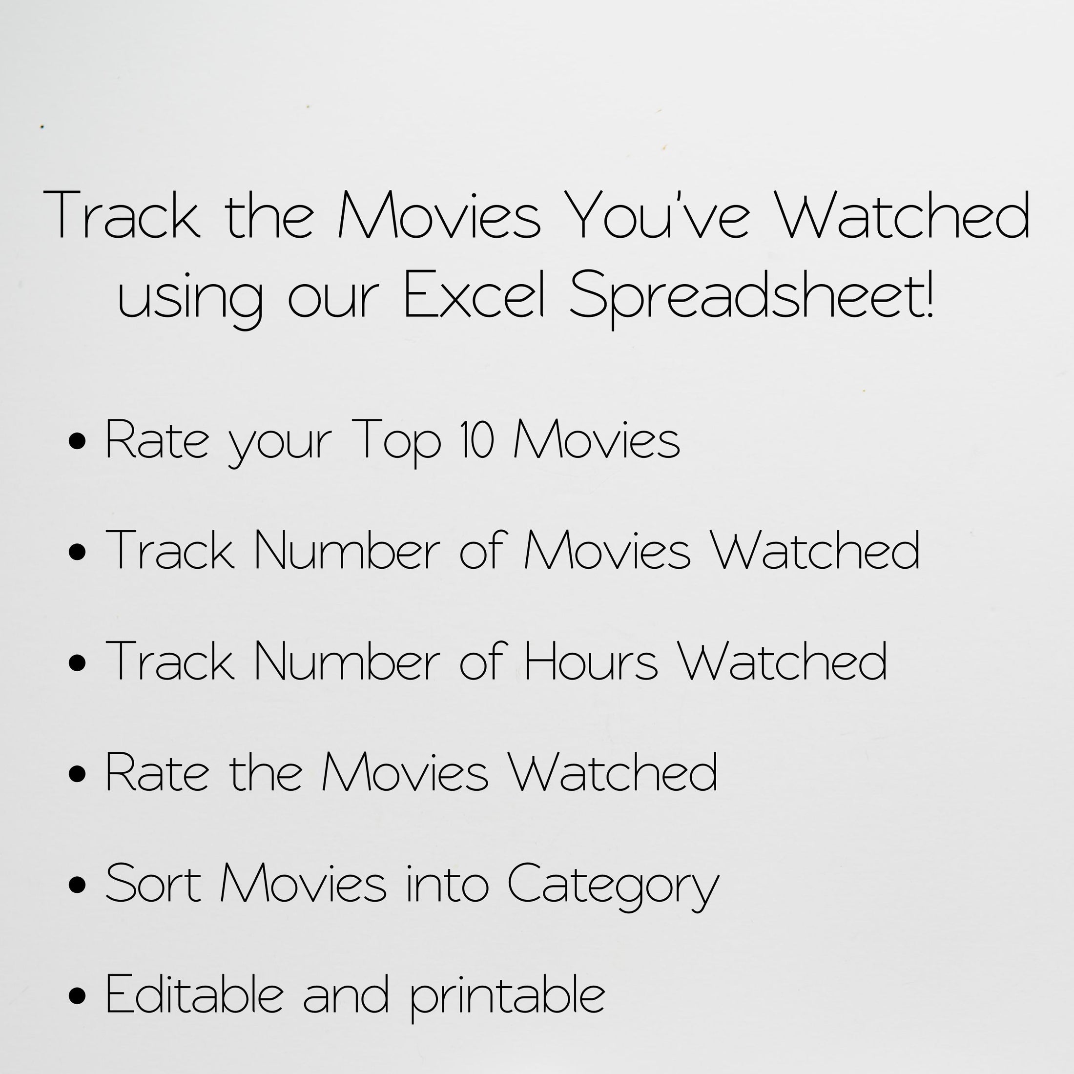 Movie Tracker Google Sheet and Excel Spreadsheet – Savvy and Thriving