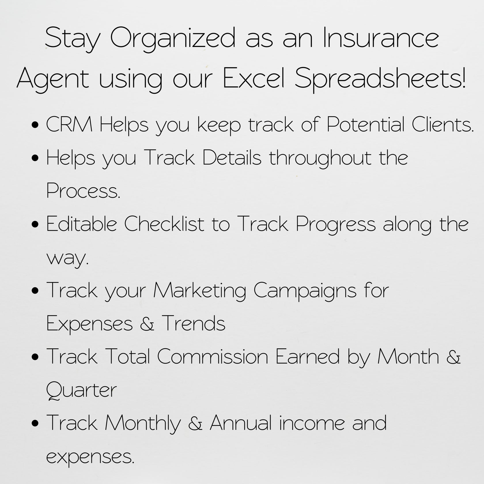 Insurance Agent Business Template Bundle Google Sheet and Excel Spread ...